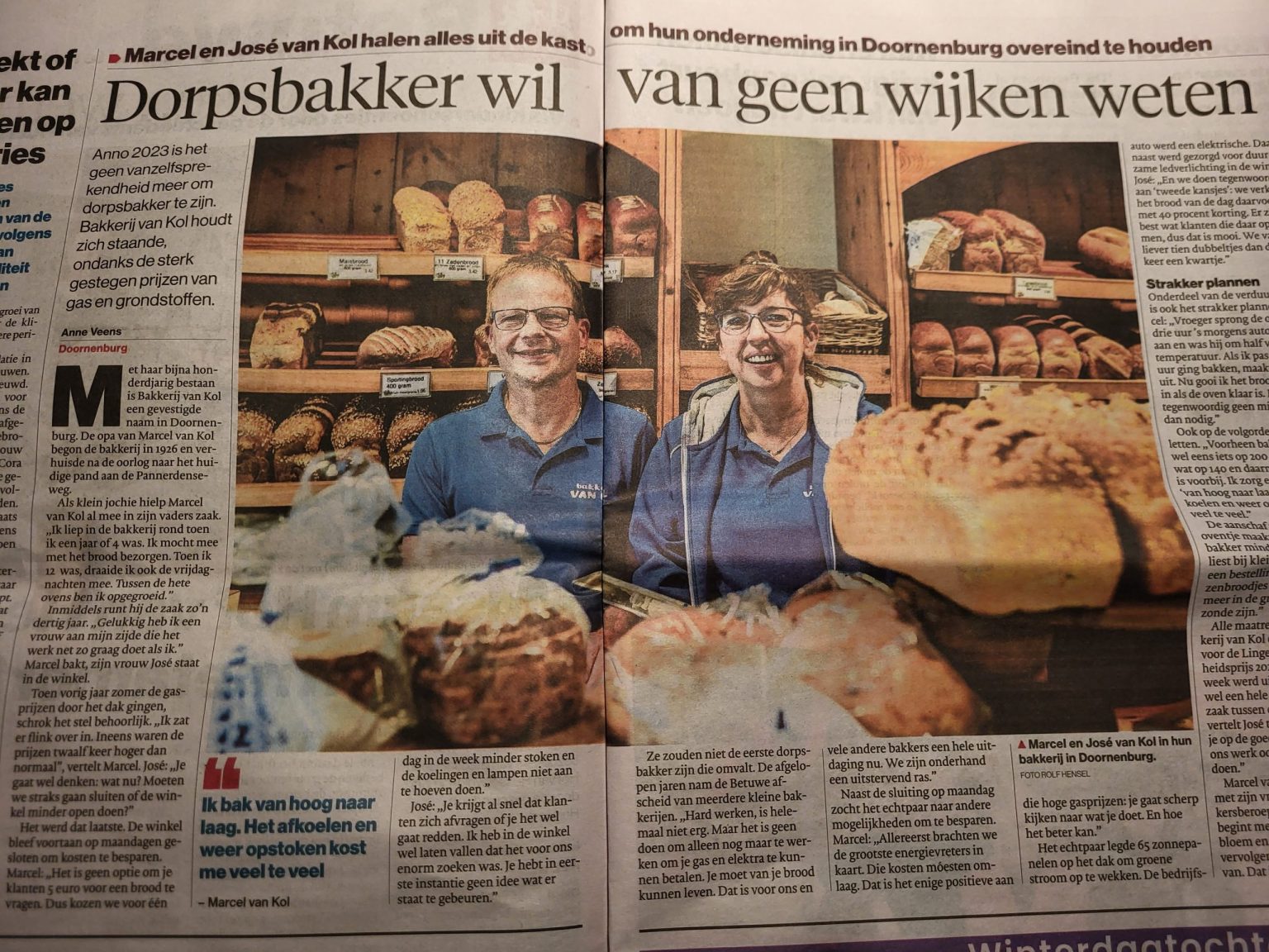 Dorpsbakkertje van Kol in de spotlights – De Doornenburger